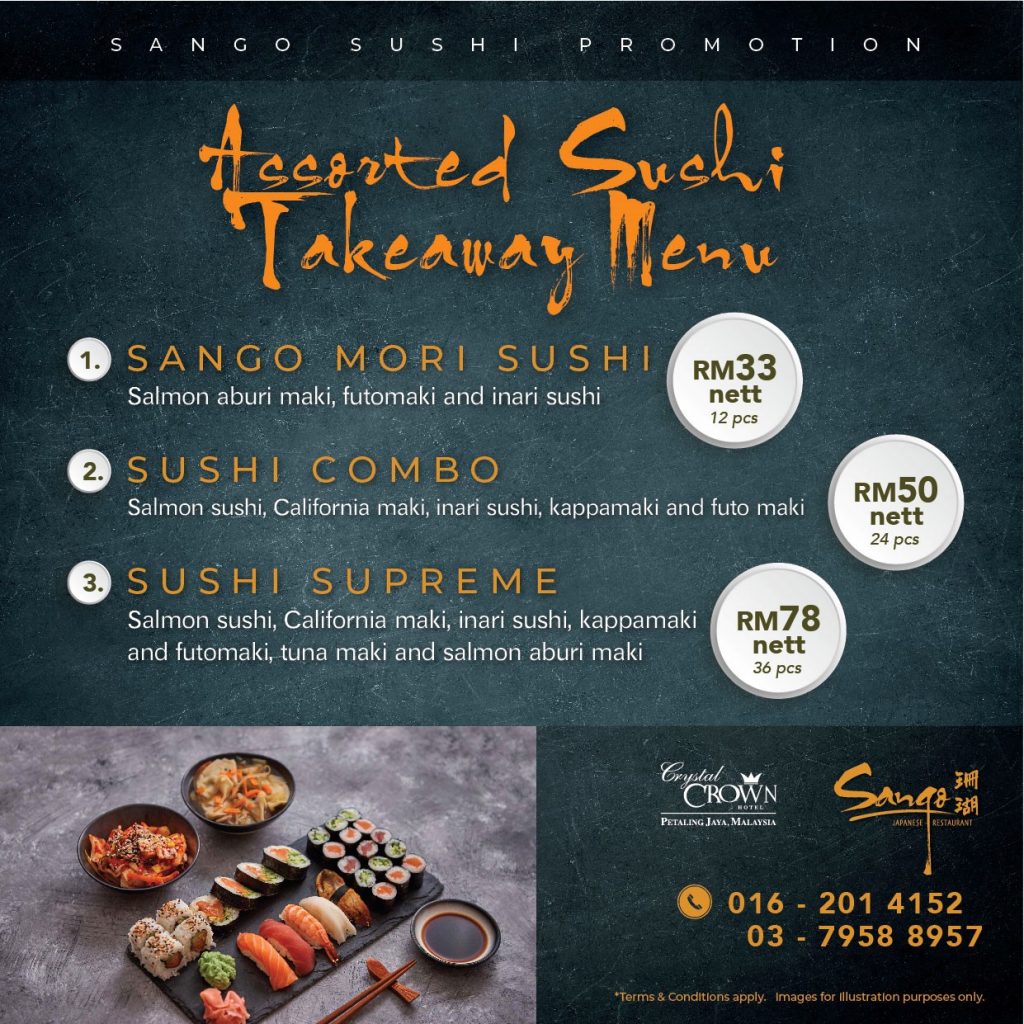 Promo Menu's | Sango Japanese Restaurant - Crystal Crown Hotel Petaling ...